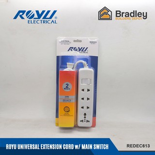 Royu Universal Extension Cord with Main Switch (REDEC613) | Shopee ...