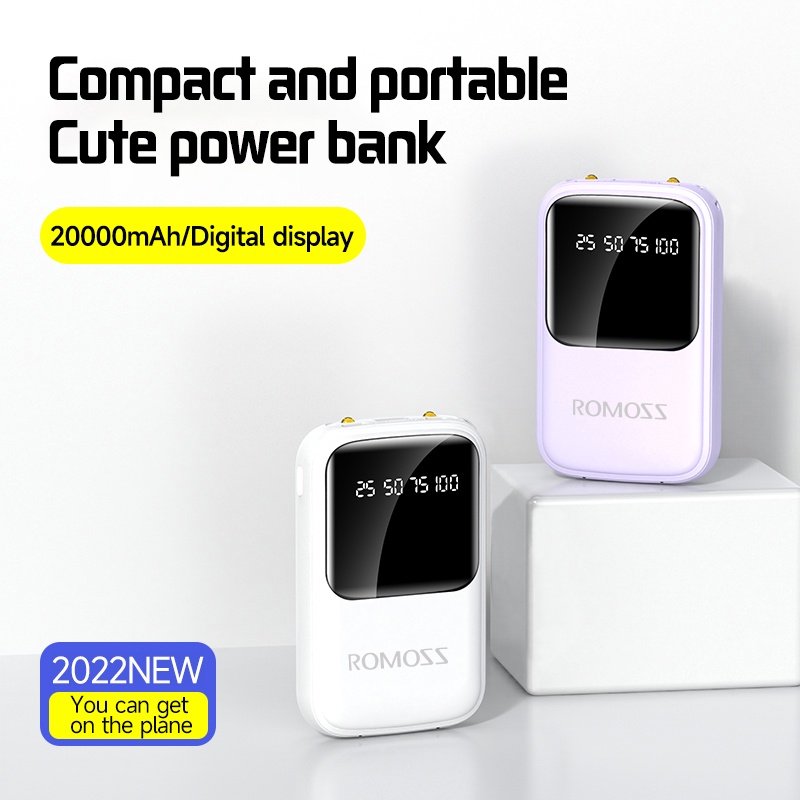 Romoss Original KC15 20000mah Fast Charger Powerbank With LED Emergency ...