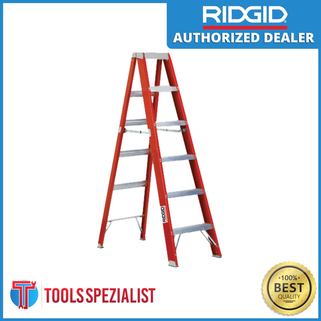 Ridgid Fiberglass Step Ladder Orange 6FT | Shopee Philippines