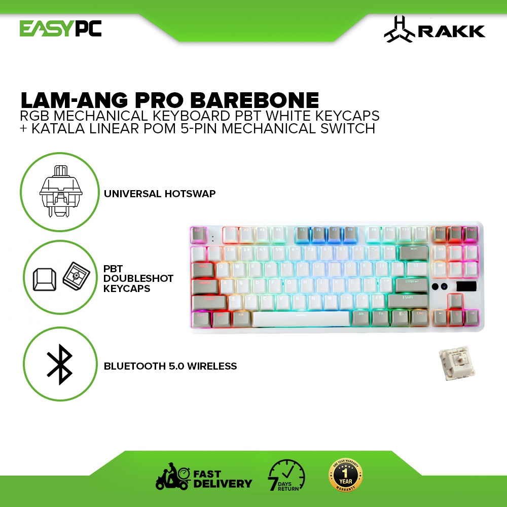 RAKK Lam-Ang Pro Wireless RGB Mechanical Gaming Keyboard Bluetooth 5.0 ...