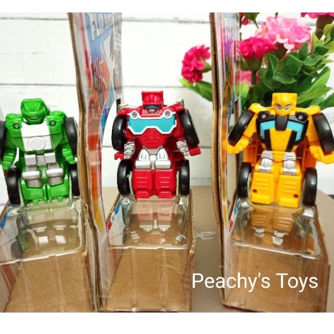 Authentic Playskool Heroes Transformers Flip Racers - Bumblebee etc ...
