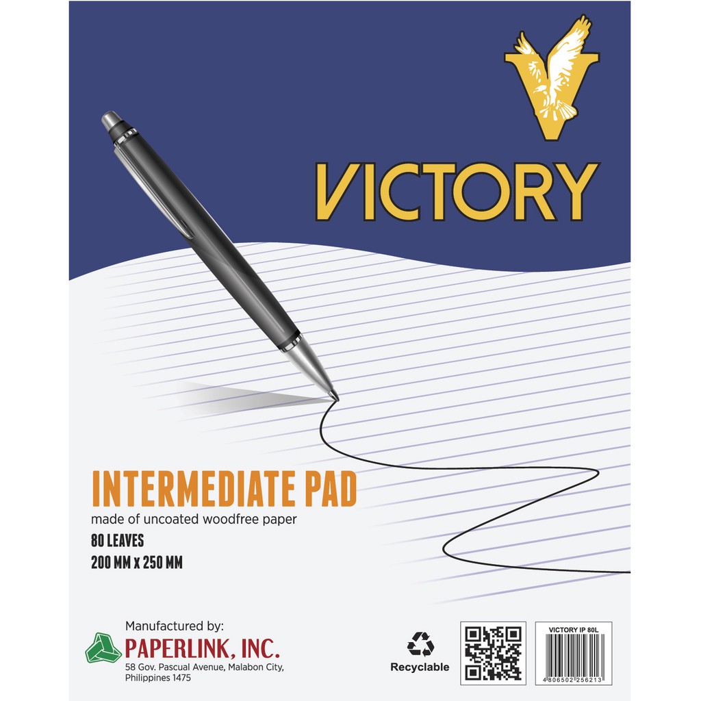 VICTORY INTERMEDIATE PAD - 10 PADS/1 REAM (SOLD PER REAM) | Shopee ...