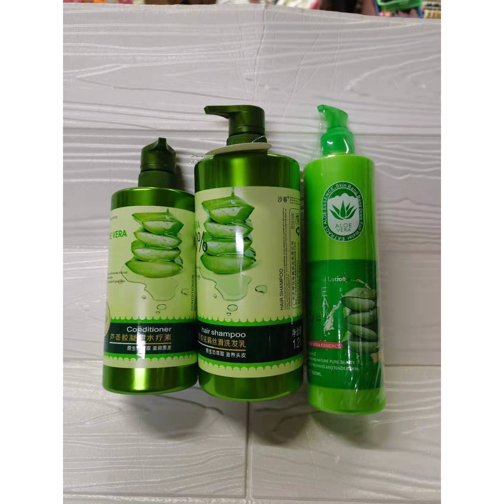 Aloe Set in 1(Shampoo,Conditioner , Lotion) | Shopee Philippines