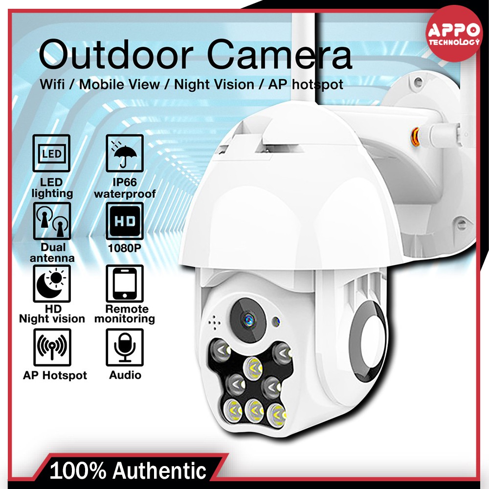 V380 Pro Outdoor Wireless WIFI 1080P HD Night Vision with LED Light ...