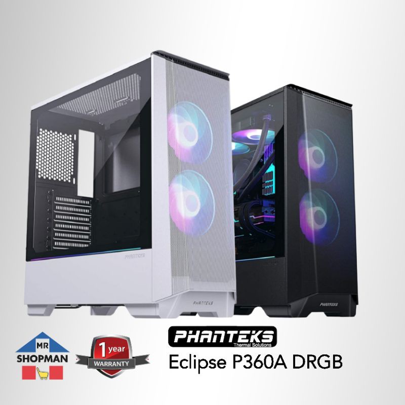 Phanteks Eclipse P360A Mesh DRGB P360 ATX Desktop Computer PC Case ...