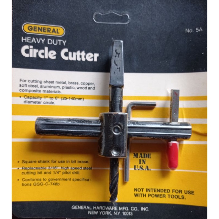 GENERAL Circle Cutter ( 1 to 6 inch diameter ) | Shopee Philippines