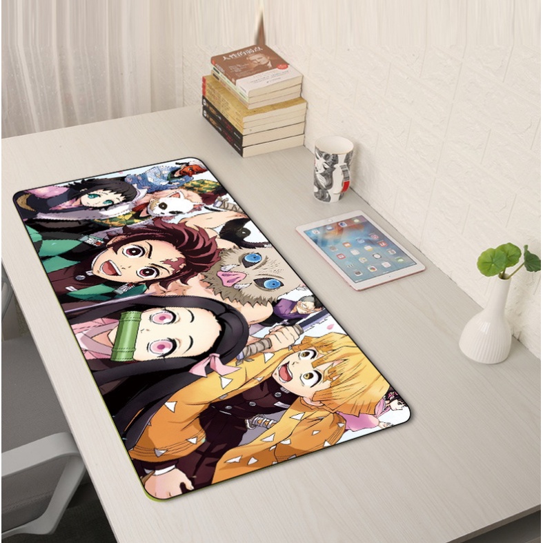 鬼灭の刃 Demon Slayer Anime Mouse Pad 80*30*0.3cm Extended Desk Pad Office ...