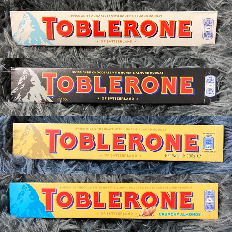 Toblerone Swiss Chocolate Swiss Chocolate Swiss Chocolate, 100g, 4 ...