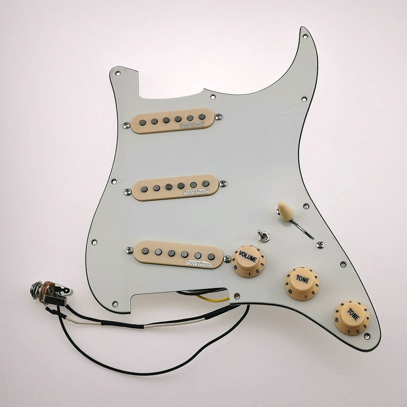 HS-Pre-Wired Strat Pickguard SSS Wilkinson Alnico V 7-Way type fully ...