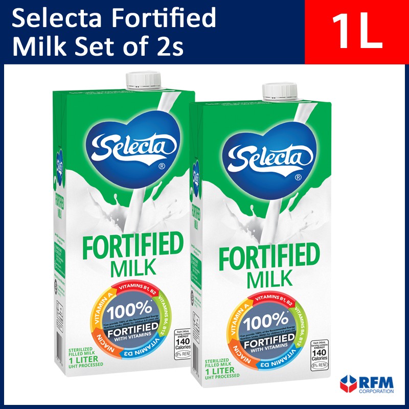 Selecta Fortified Milk 1 Liter - Set of 2s | Shopee Philippines