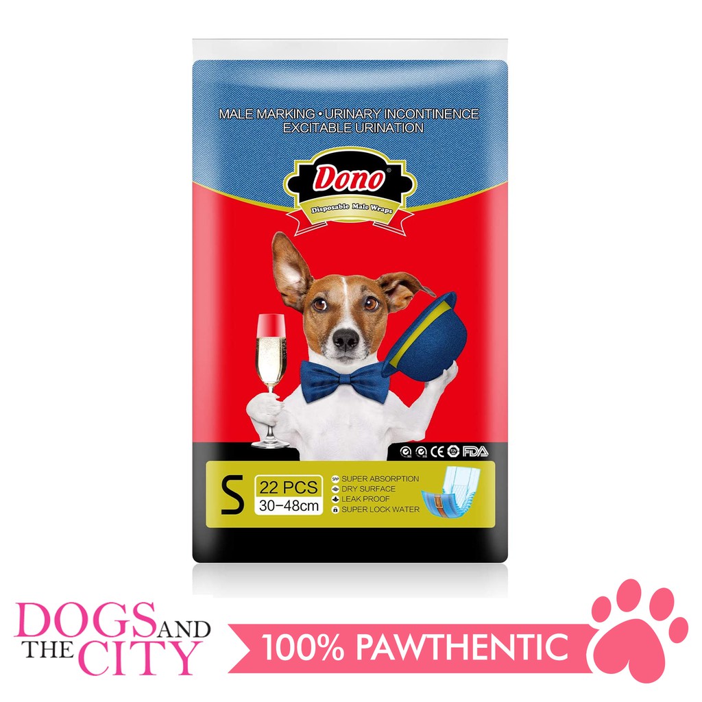 Dono Disposable Dog Diapers Male-Denim Style Small (22's) | Shopee ...