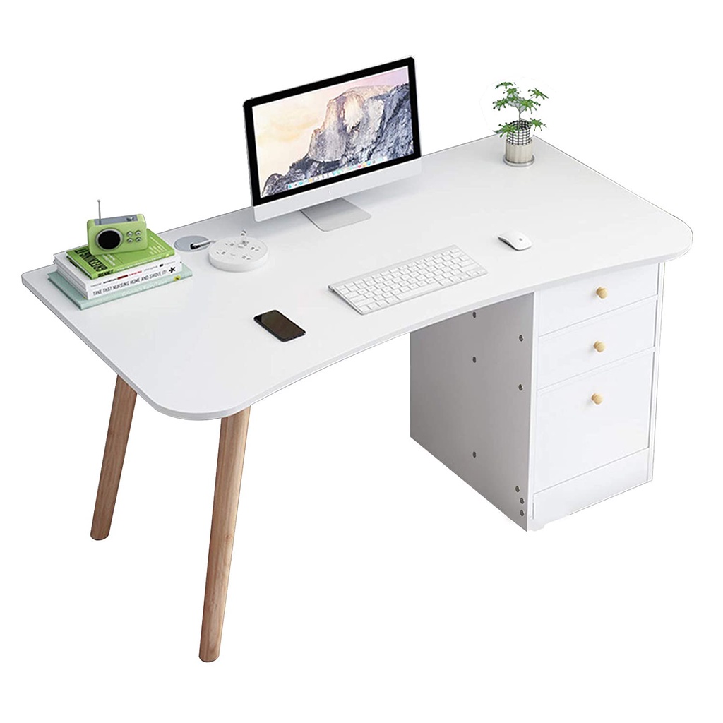 HomeCare #36 Scandinavian Computer Table Desk with 3 Drawers ...