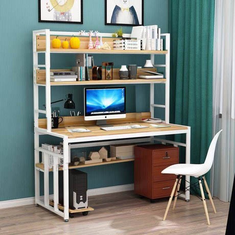 KRUZO SPACIO (120cm x 60cm) Modern Study Writing Desk with Bookshelf ...