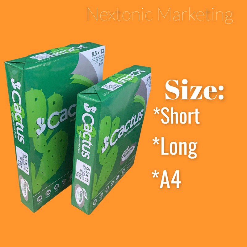 Nextonic Bond Paper Cactus Brand Subs 20 x 70 gsm for document papers ...