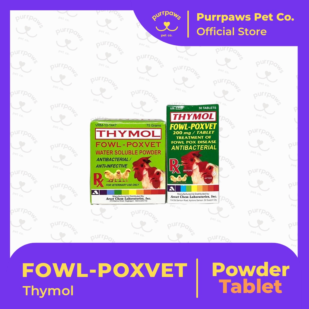 Thymol Fowl-Poxvet (Powder & Tablet) | Shopee Philippines