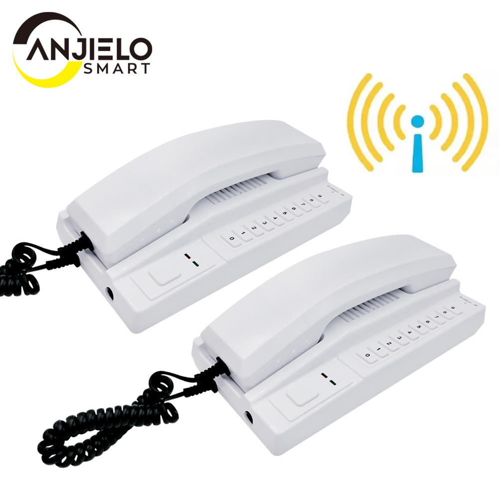 Wireless 2.4GHz 433MHz Recharged Audio Intercom System Secure ...
