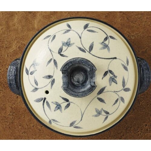 Banko Ware Donabe Deep Earthenware Pot 28cm 2-3ppl Blue Made in Japan ...