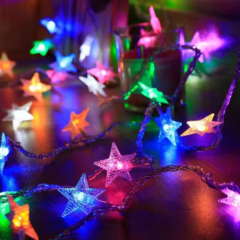 50led music string star light string outdoor Christmas lights New Year ...
