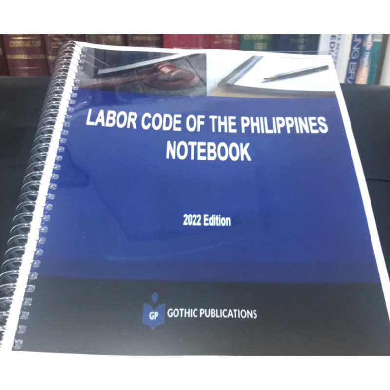 (Codal) Labor Code of the Philippines Notebook (2022 Edition) | Shopee ...
