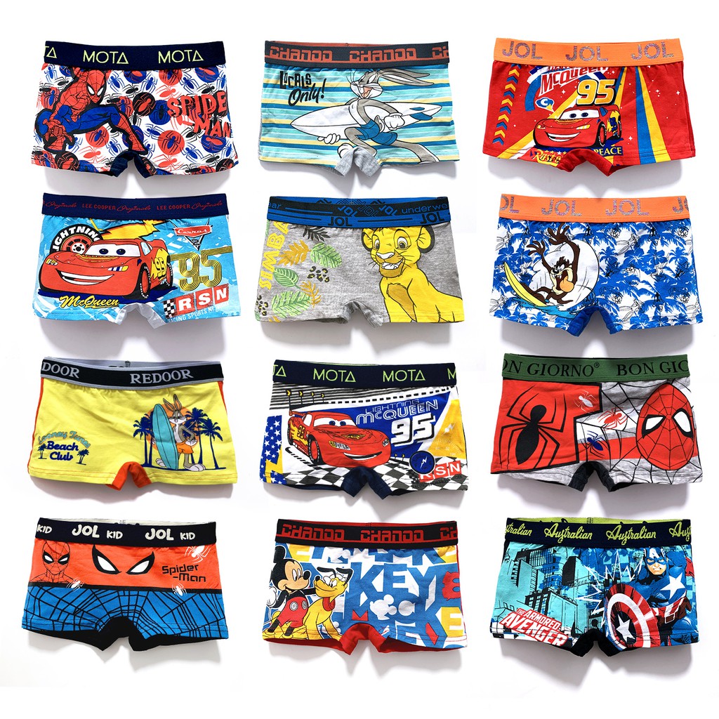 Catwalk Cartoon Boxer Brief for kids Boys Premium Underwear Cotton ...