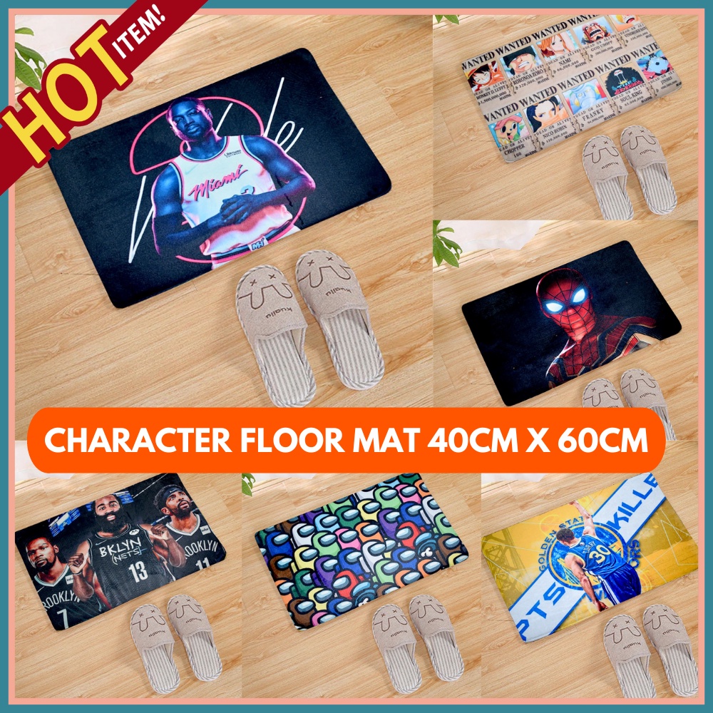 Cozyhome Floormat Cartoon Anime Printed Design Modern Home Stencil ...