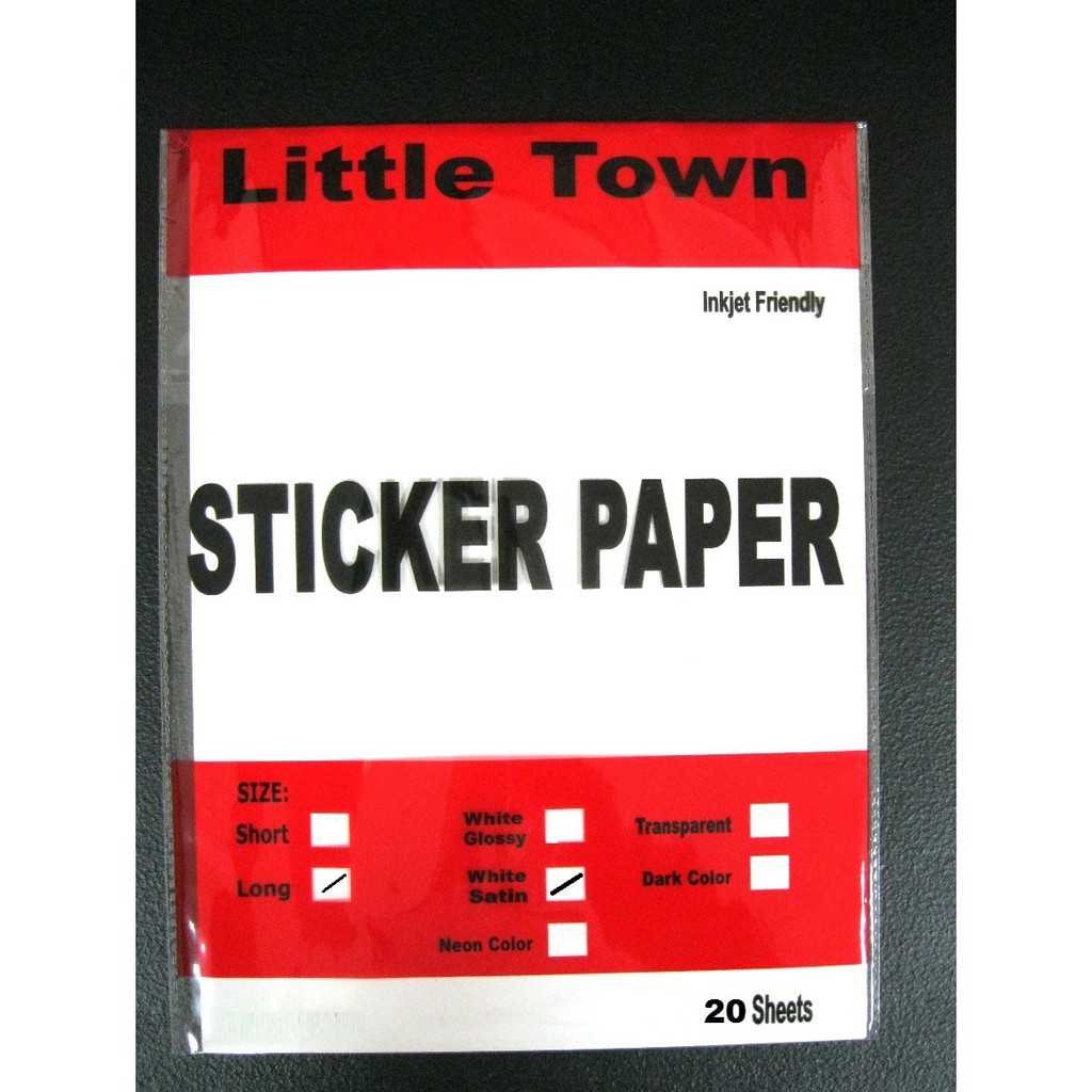 20 Sheets Satin Sticker Paper Size Long Shopee Philippines