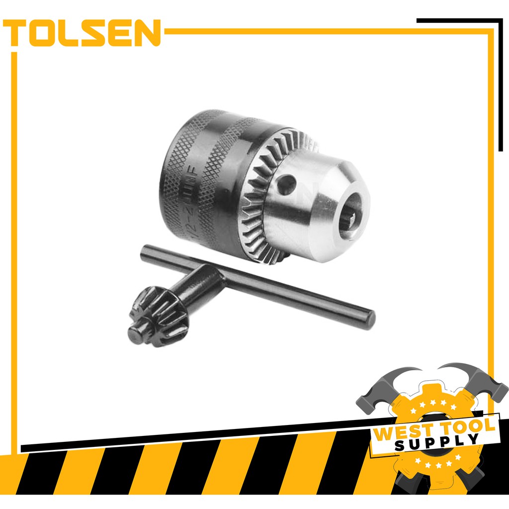Tolsen Drill Chuck Key 10mm (3/8"-24UNF) Quick Change Hex Shank Impact Driver Conversion Tool ...
