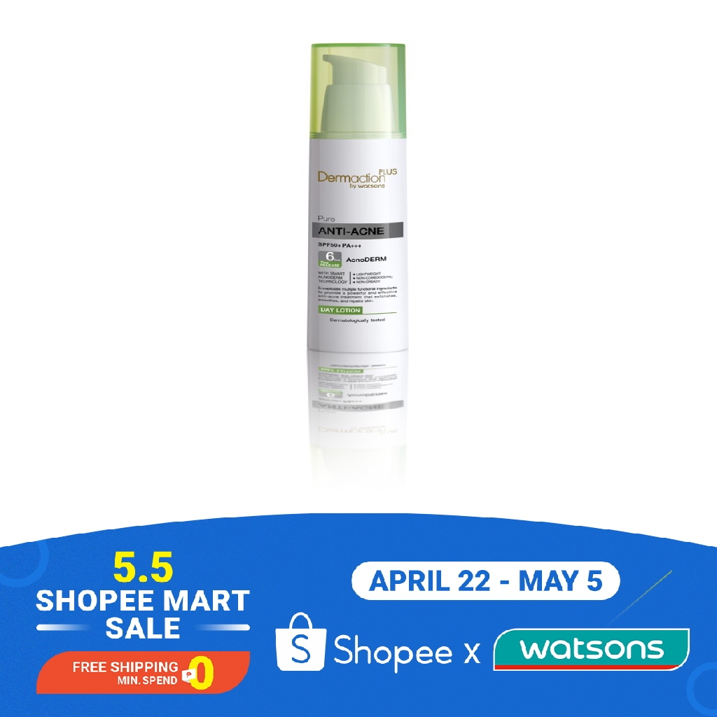 Dermaction Plus By Watsons Pure Anti-Acne Day Lotion Spf50 40ml ...