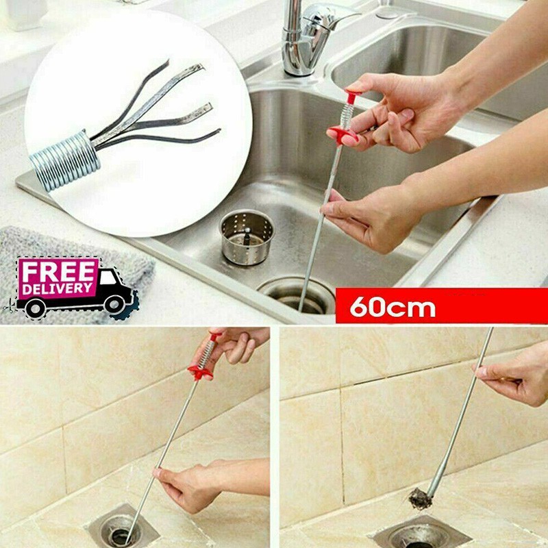 Bendable Pipe Cleaner Sewer Clog Removal Cleaning Tools Spring Pipe ...