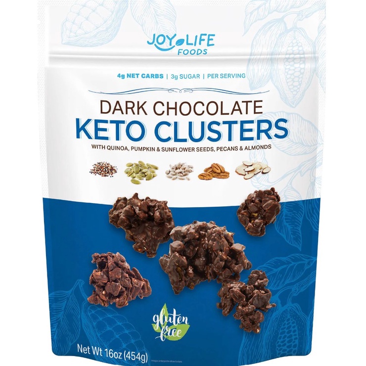 KETO FRIENDLY - Dark Chocolate Keto Clusters - Net Weight 454g | Shopee ...