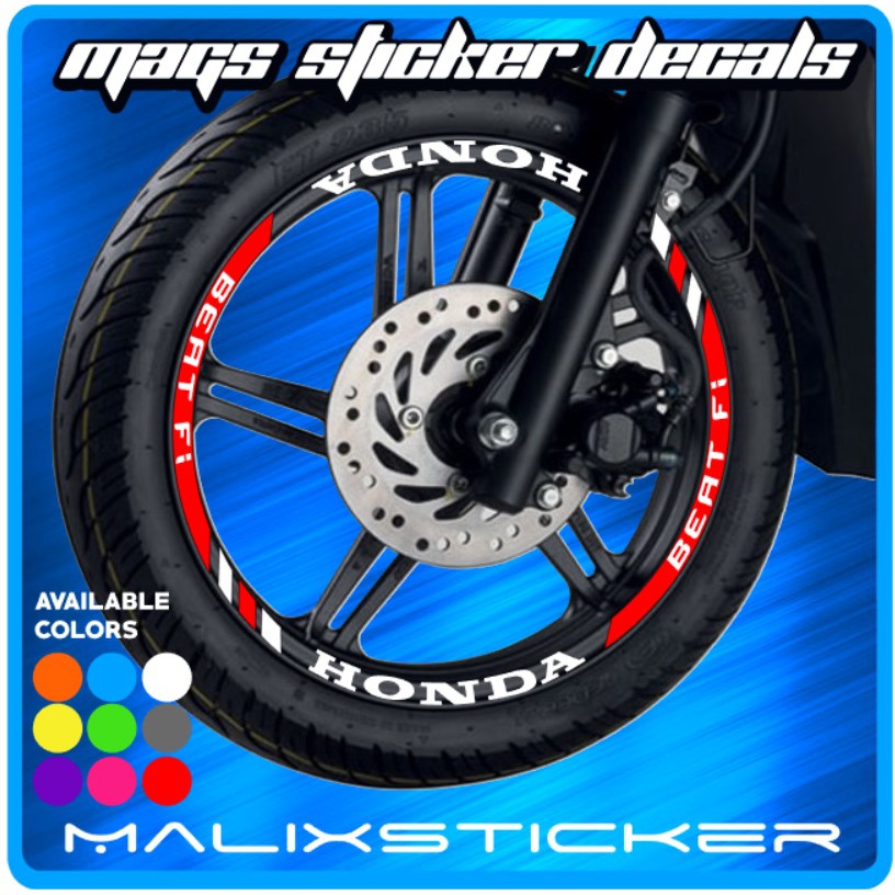 HONDA BEAT FI MAGS STICKER FRONT AND REAR (a) | Shopee Philippines