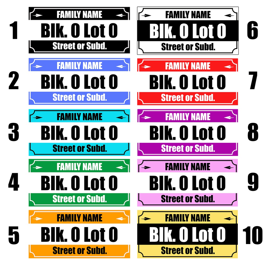 House Address Template / Street Address Template / Signage | Shopee ...