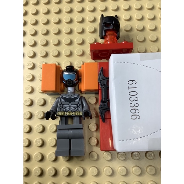 LEGO Minifigure - Batman, Dark Bluish Gray Suit, Gold Belt, Black Hands ...