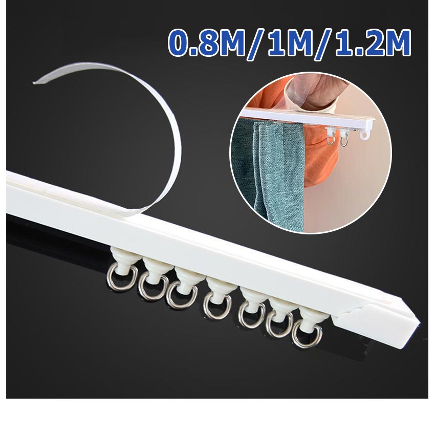 Rail Self-adhesive Track Paste Type for Door Curtains Cabinet Curtains ...