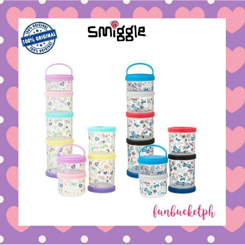 Smiggle Snack Stack Containers X4 | Shopee Philippines Smiggle Snack Stack Containers X4 | Shopee Philippines