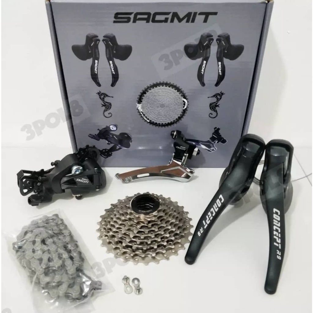 UPGRADE KIT ROAD SAGMIT CONCEPT 9SPD. (STI, FD,RD,COGS,CHAIN) | Shopee ...
