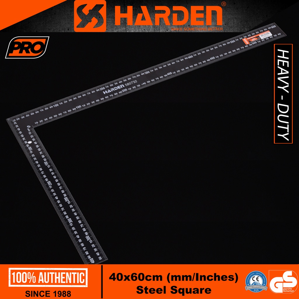Harden 580732 40x60cm Inches/Mm Steel Square Measuring Tools Metal ...