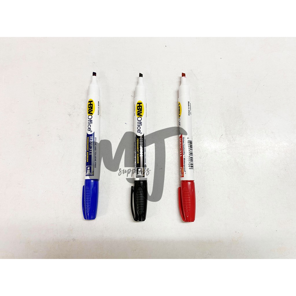 12 PCS. HBW 311 Permanent Marker BROAD (pentel pen) | Shopee Philippines