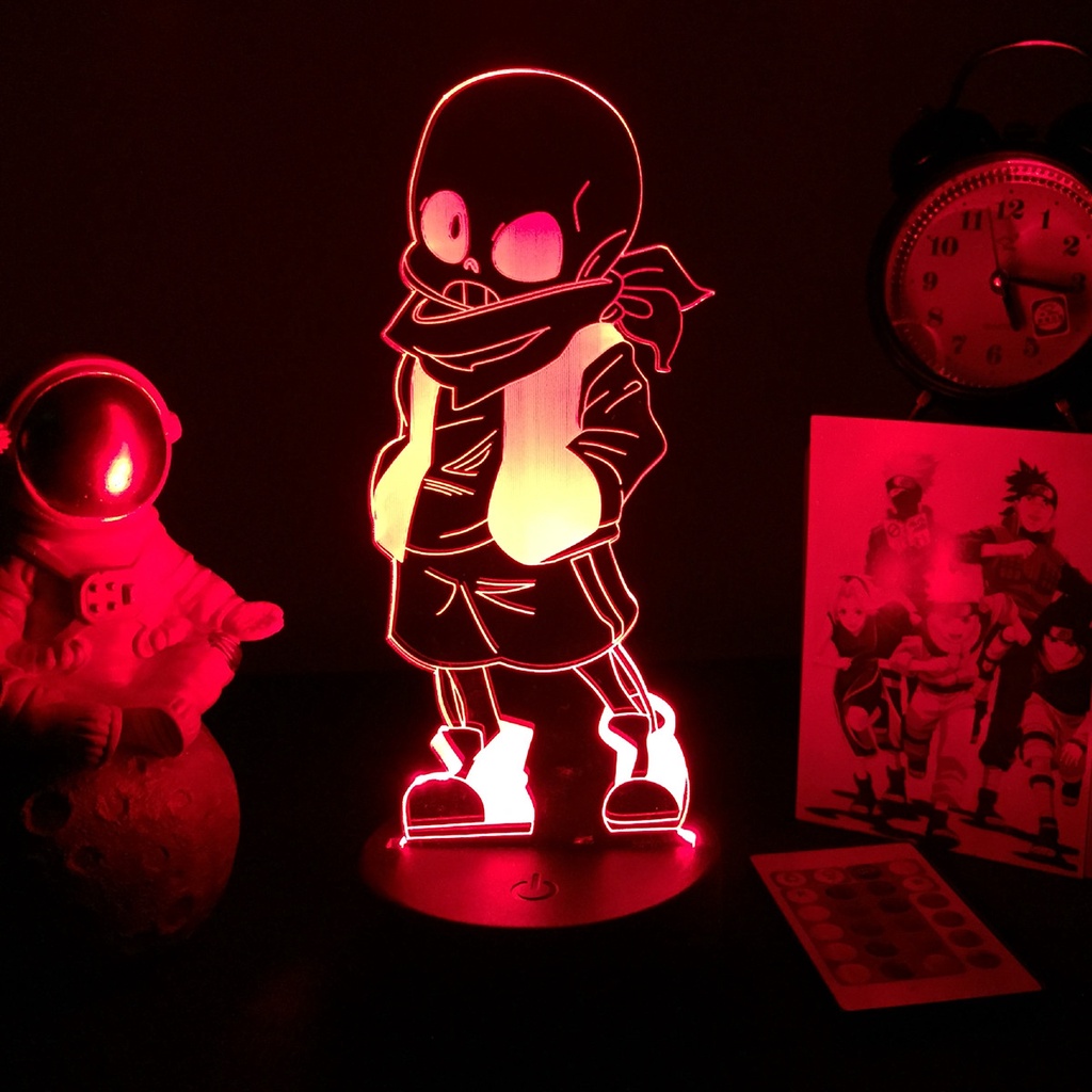 Game Nightlight Undertale Led Night Light Sans Figure Bedside Lamp for ...