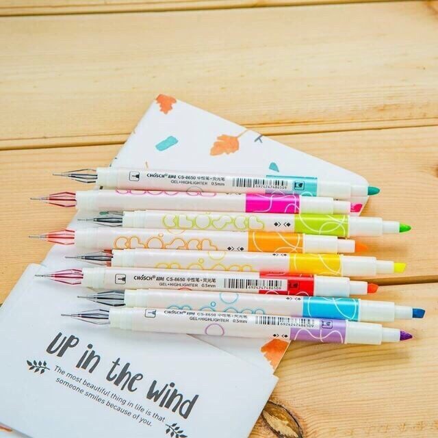 Chosch 2 in 1 Gel Pen and Highlighter Dual Tip Set | Shopee Philippines