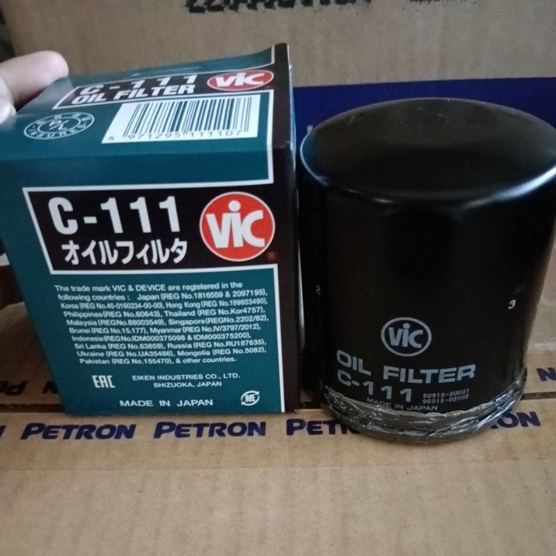 VIC C-111 OIL FILTER FOR TOYOTA INNOVA,FORTUNER,HILUX,HIACE | Shopee ...