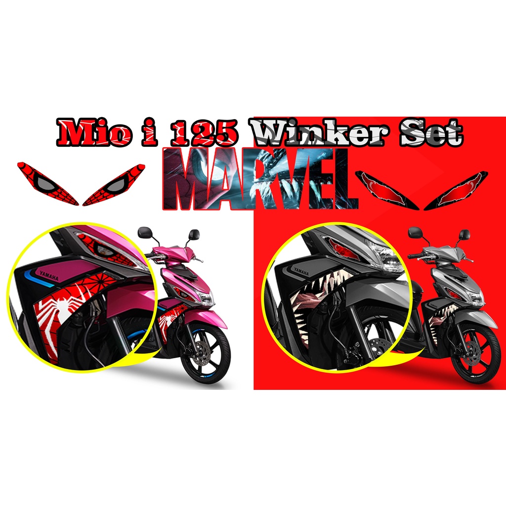 YAMAHA MIO i 125 WINKER SPIDEY VENOM DESIGN / MIO i 125 WINKER ...