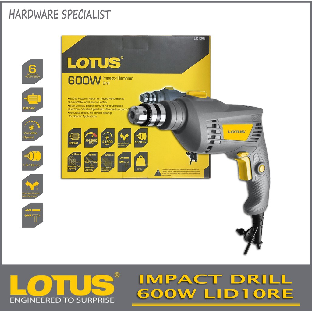 Lotus Impact Drill 600W LID10RE Original Authentic | Shopee Philippines