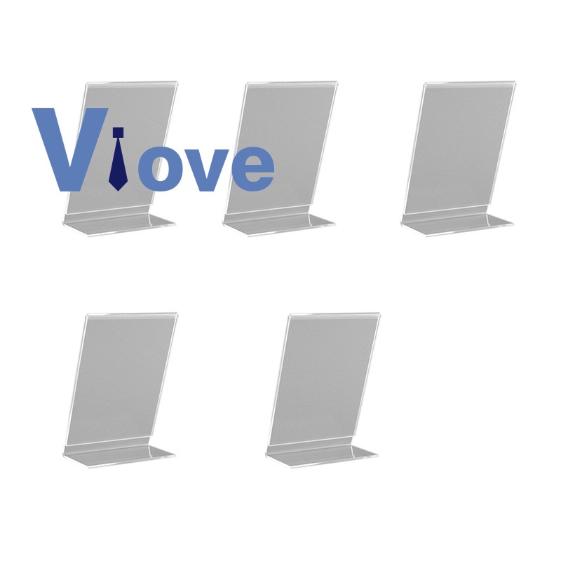 5Pcs Office Acrylic Display Leaflet Stands Counter Plastic Message ...