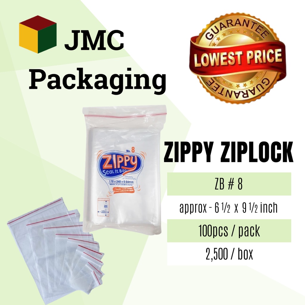 Ziplock Bag Zippy #8 / 100pcs | Shopee Philippines