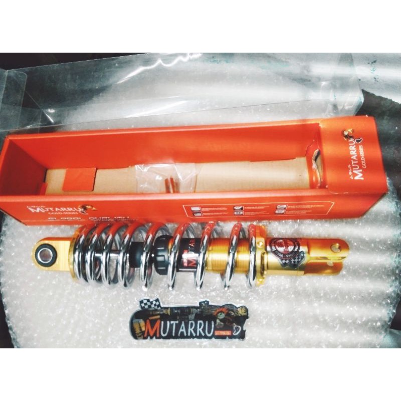 Muttaru Rear Shock for YAMAHA Mio Gold series 300mm ( Gold) | Shopee ...