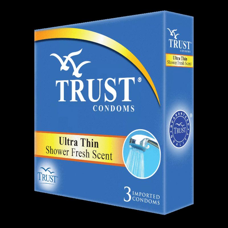 TRUST CONDOM ULTRA THIN SHOWER FRESH 1 PACK 3 PCS ( DISCREET PACKAGING ...