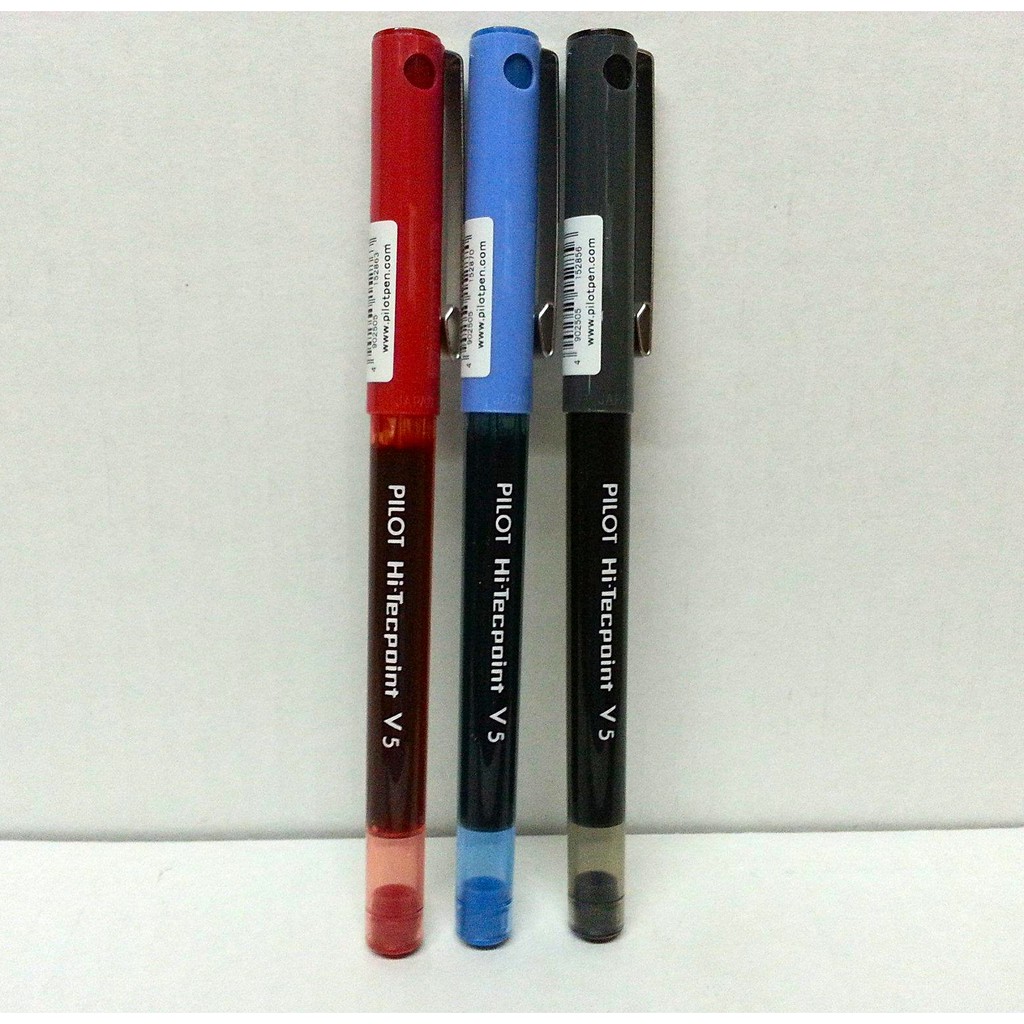 Pilot V5 Pen (Black, Blue, Red) | Shopee Philippines