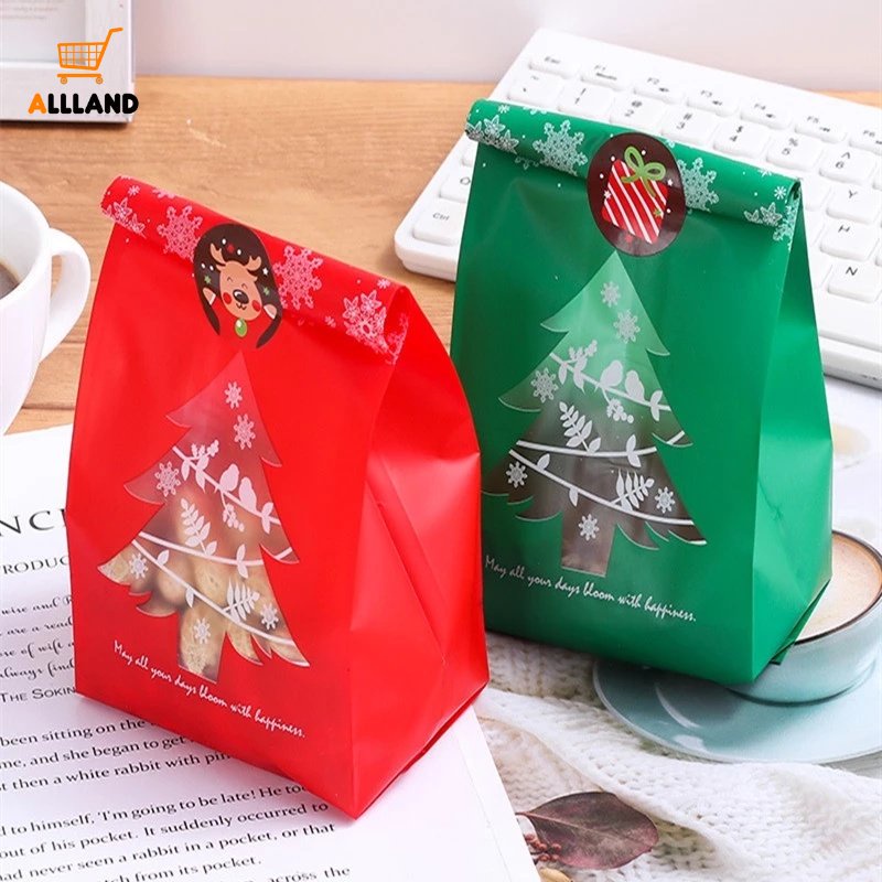 50pcs Red Green Snowflake Christmas Gift Bags/ Christmas Party ...