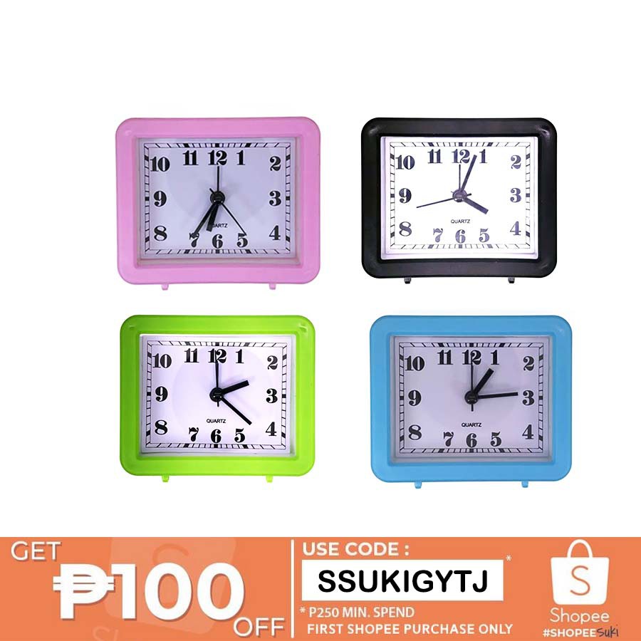 Small Square Quartz Alarm Clock Portable Alarm Clock 8015 COD | Shopee ...